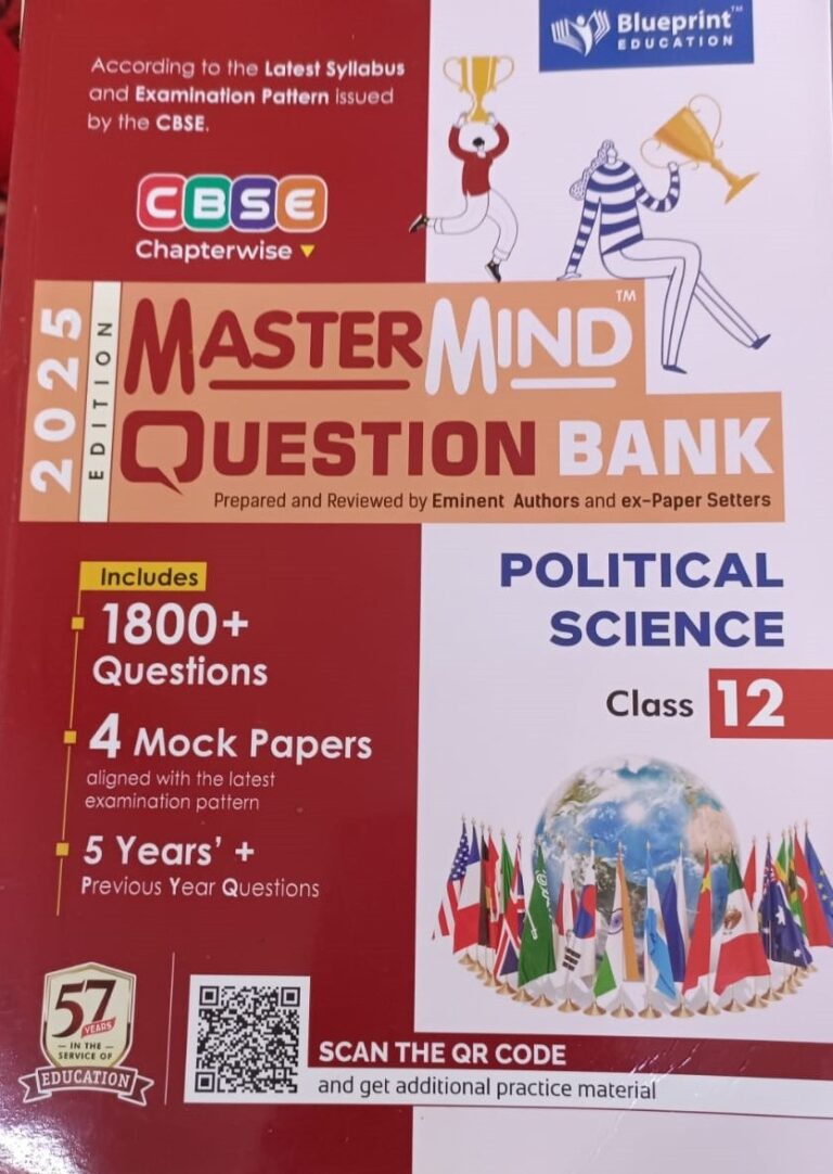 Political Science Class 12 CBSE Question Bank for 2025 Exams by ...